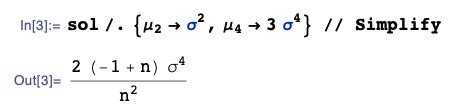 Finding The Variance Of The MLE Variance Of A Joint Normal Distribution Cross Validated
