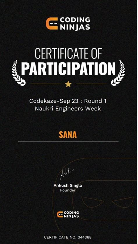 Sana Mansoori On Linkedin Codekaze Codingninjas Neverstopcoding