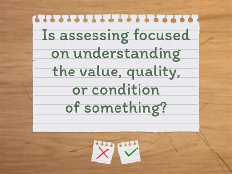 Ccqs The Difference Between Assess Evaluate And Estimate Flash Cards