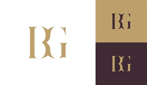 Luxury And Modern Bg Monogram Logo 22415363 Vector Art At Vecteezy