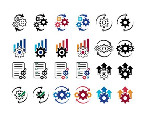 Premium Vector Set Of Operations Icon Vector Illustration