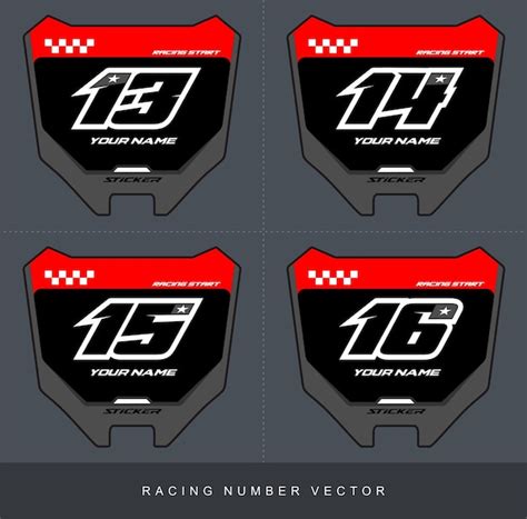 Premium Vector Number Start Racing