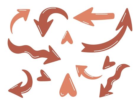 Premium Vector Arrows Of Movement Indication Set Of Pastel Isolated