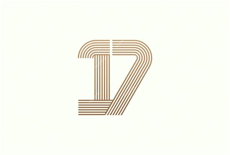 Premium Vector Number 17 Logo Monogram Number 17 Logo Multi Line