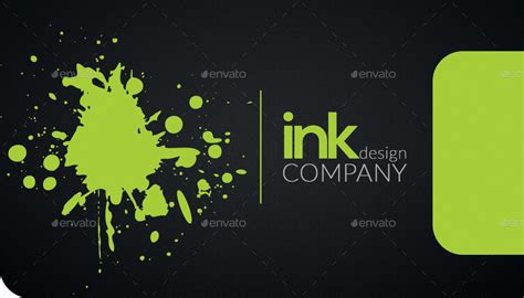 Splash Ink Spot Uv Business Card 3 Cuts Print Templates Graphicriver