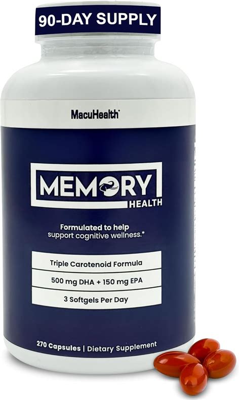 Memory Health Softgels With Omega 3 Carotenoids And
