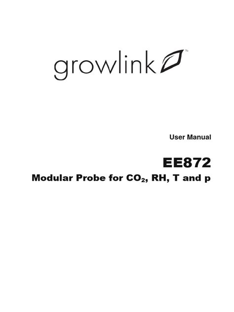 Growlink Esm2 Ee872 Manual V12 Pdf Calibration Legal Liability