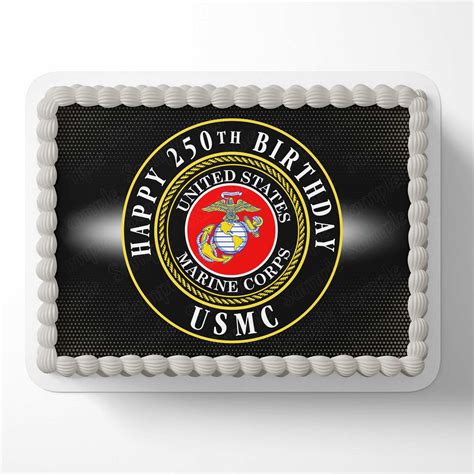 Usmc United States Marine Corps Seal Edible Cake Image Topper Birthday