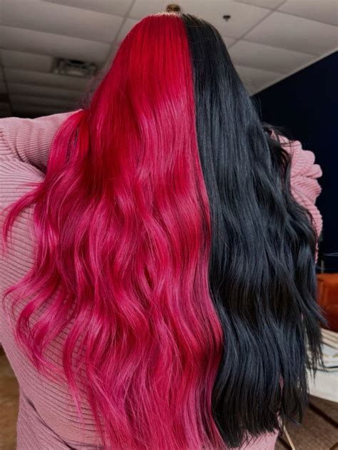 Split Dye Hair Ig Samislayz Split Dyed Hair Long Hair Styles Hair