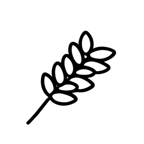 Premium Vector Oat Grain Icon Icon Outline