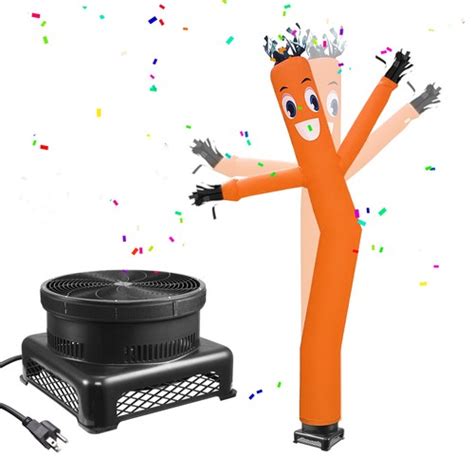 20ft Orange Wind Dancer Air Puppet Sky Wavy Man Dancing Inflatable Tube