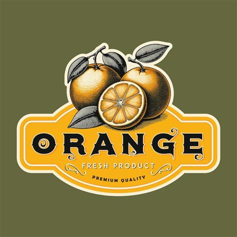 Orange Fruit Label Vectors And Illustrations For Free Download