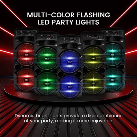 Pyle Portable Bluetooth Pa Speaker System 600w Rechargeable Outdoor Bluetooth