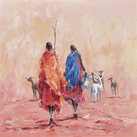 Julia Cassels Maasai Ladies Hungerford Gallery Cricket Fine Art