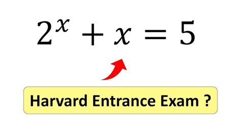 Solving A Harvard University Entrance Exam Exam Entrance Exam