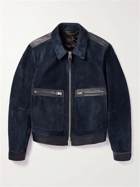 Tom Ford Jacket Blue Cafe Cafe Racer Leather Jacket Leather Jacket
