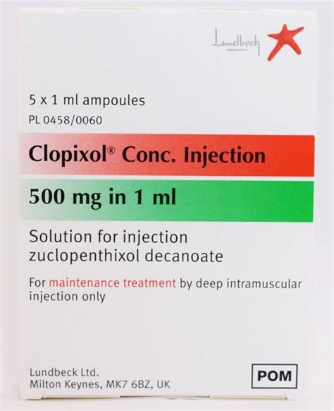 Medical Supermarket Amb Pom Clopixol 500mg1ml 1ml Ampoule
