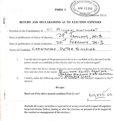 Minister Of Finance Chris Sincklers General Election