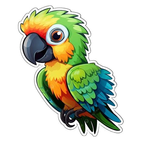 3d Cute Fly Parrot Sticker Cute Clipart Parrot Clipart Sticker