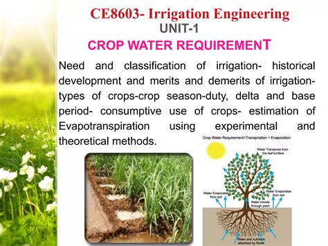Unit 1 Crop Water Requirement Pptx