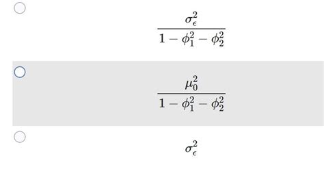 Solved Let Xtμ0ϕ1xt−1ϕ2xt−2ϵtt∈z Be A Covariance