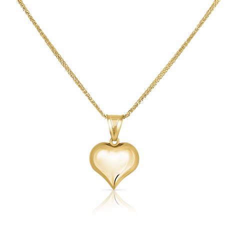 שרשרת עם תליון לב תלת מימדי קטן זהב 14 קארט צהוב לבן קולקציית קפסולה לטו באב Shani