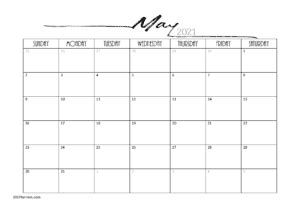 Free Printable May 2021 Calendar Customize Online