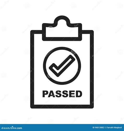 Qc Passed Stock Vector Illustration Of Control Approval 96013882