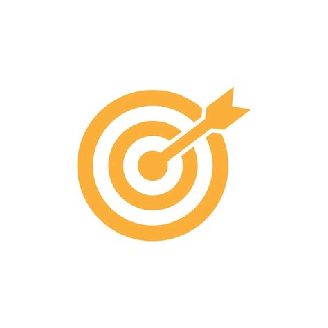 Premium Vector Eps10 Vector Orange Target Or Goal Icon Isolated On