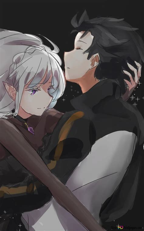 Re Zero Satella And Natsuki Subaru 2k Wallpaper Download
