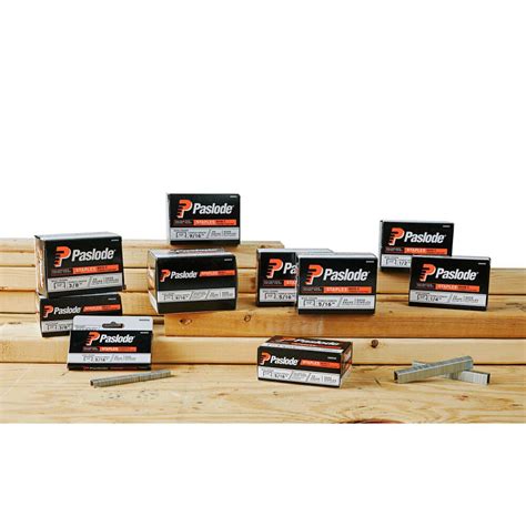 Paslode Wide Crown Staples 12in Crown X 916in Length Galvanized