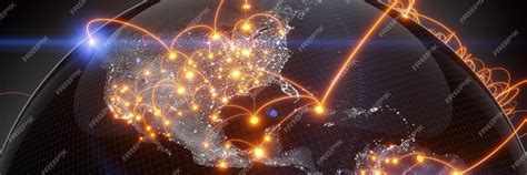 Premium Photo Globalization And Communication Concept Earth And