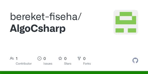 Github Bereket Fisehaalgocsharp