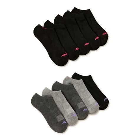 Avia Womens Performance Cushioned No Show Socks 10 Pack