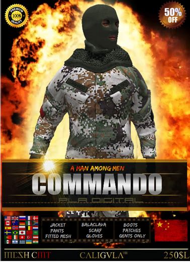 Second Life Marketplace Commando Suit China Digital