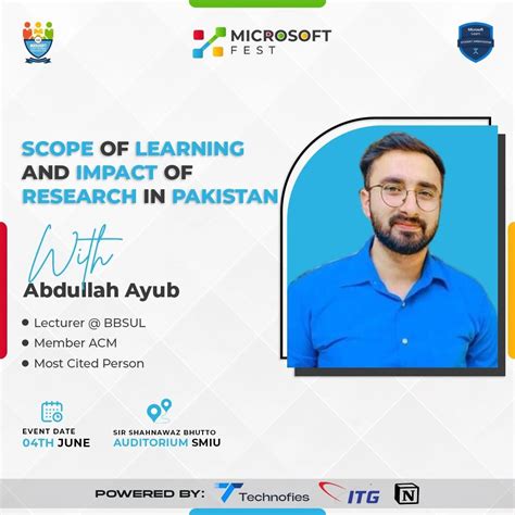 Microsoftfest Dr Abdullah Ayub Khan Post Doctorate