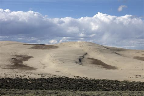 View Of The Killpecker Sand Dunes In Wyomings Red Desert North Of