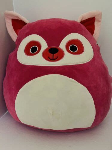 Squishmallows 18 Inch Kellytoy Bright Squad Lucia Pink Lemur Racoon