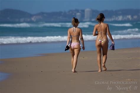 A Bikini Beach Walk Gold Coast Coast Australia Queensland Australia