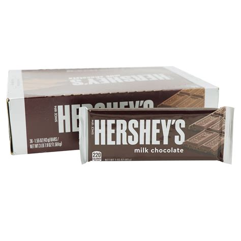 Hersheys Milk Chocolate Bar 1 55oz 36ct Case Grandpa Joes