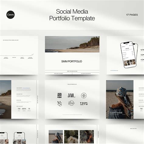 Minimalist Social Media Portfolio Template For 2025 Canva Editable