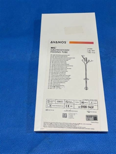New Avanos Medical 0100 14lv Mic Gastrostomy Feeding Tube 14 Fr 3 5