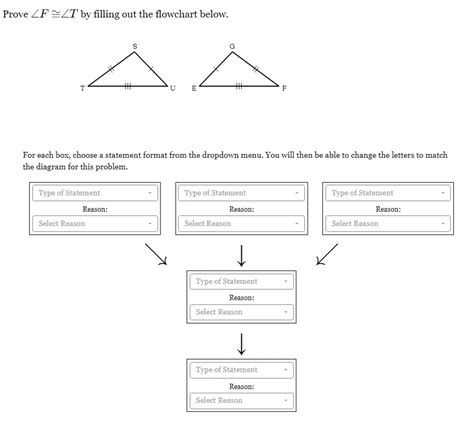 Prove F T By Filling Out The Flowchart Below Diagram Showing Two