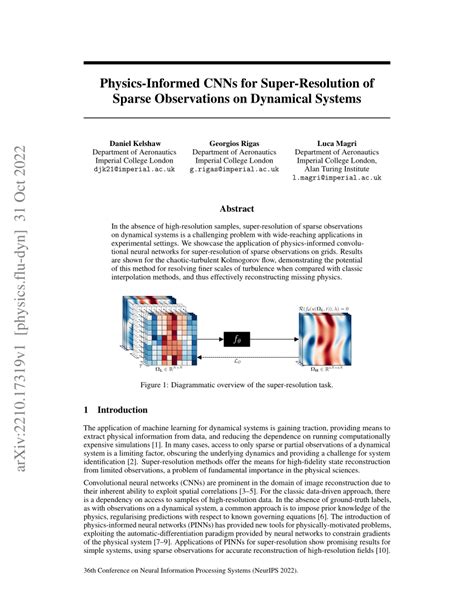 Pdf Physics Informed Cnns For Super Resolution Of Sparse Observations