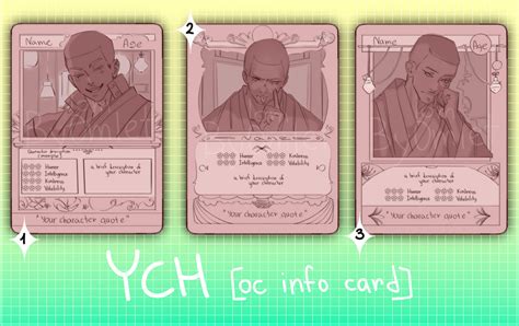 Ych Oc Card Open By Lomomlet On Deviantart