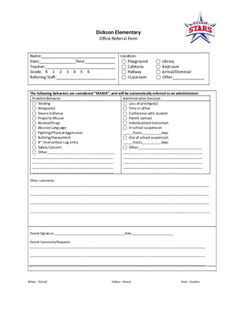 Fillable Online E R Dickson Elementary Schoole R Dickson Elementary