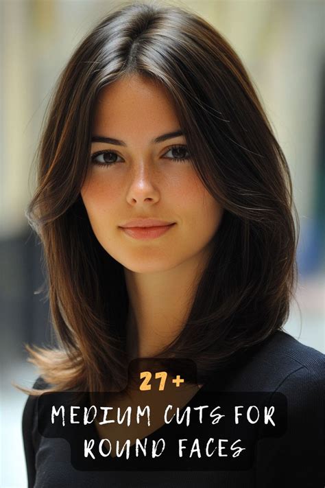 Round Face Medium Haircuts For Thin Hair Brunette Styles That Enhance