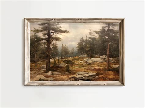 Pine Forest Landscape Digital Art Print Graphic By Andreas Stumpf Designs · Creative Fabrica