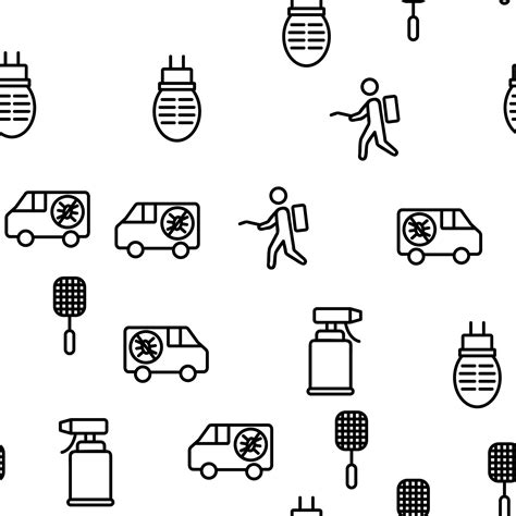 Pest Control Service Vector Seamless Pattern 10042828 Vector Art At Vecteezy