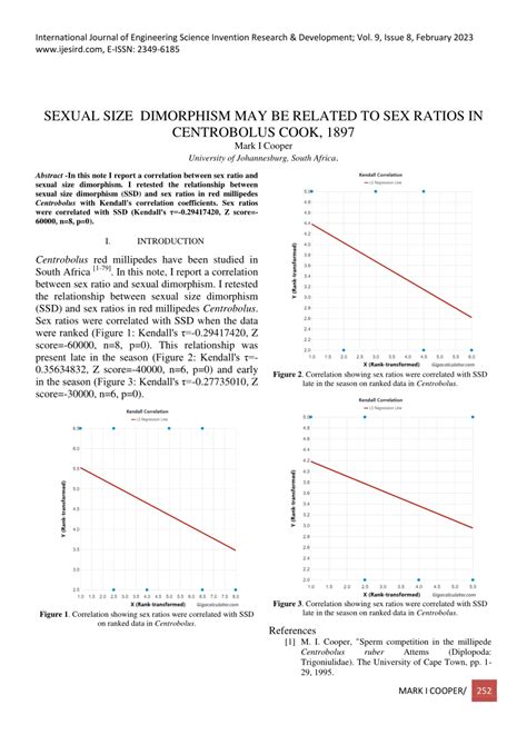 Pdf Sexual Size Dimorphism May Be Related To Sex Ratios In Centrobolus Cook 1897
